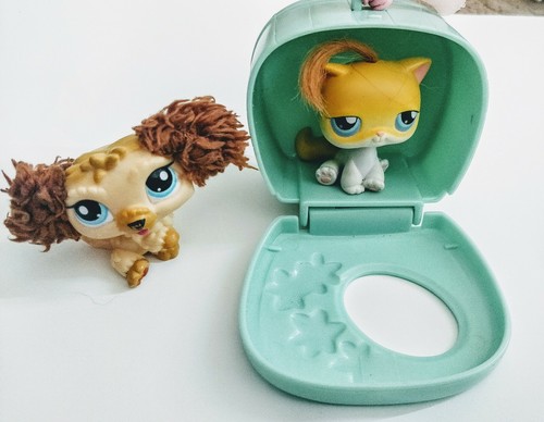 LPS Littlest Pet Shop Labradoodle Fur Ears #2421 Cat with Hair #42 ...