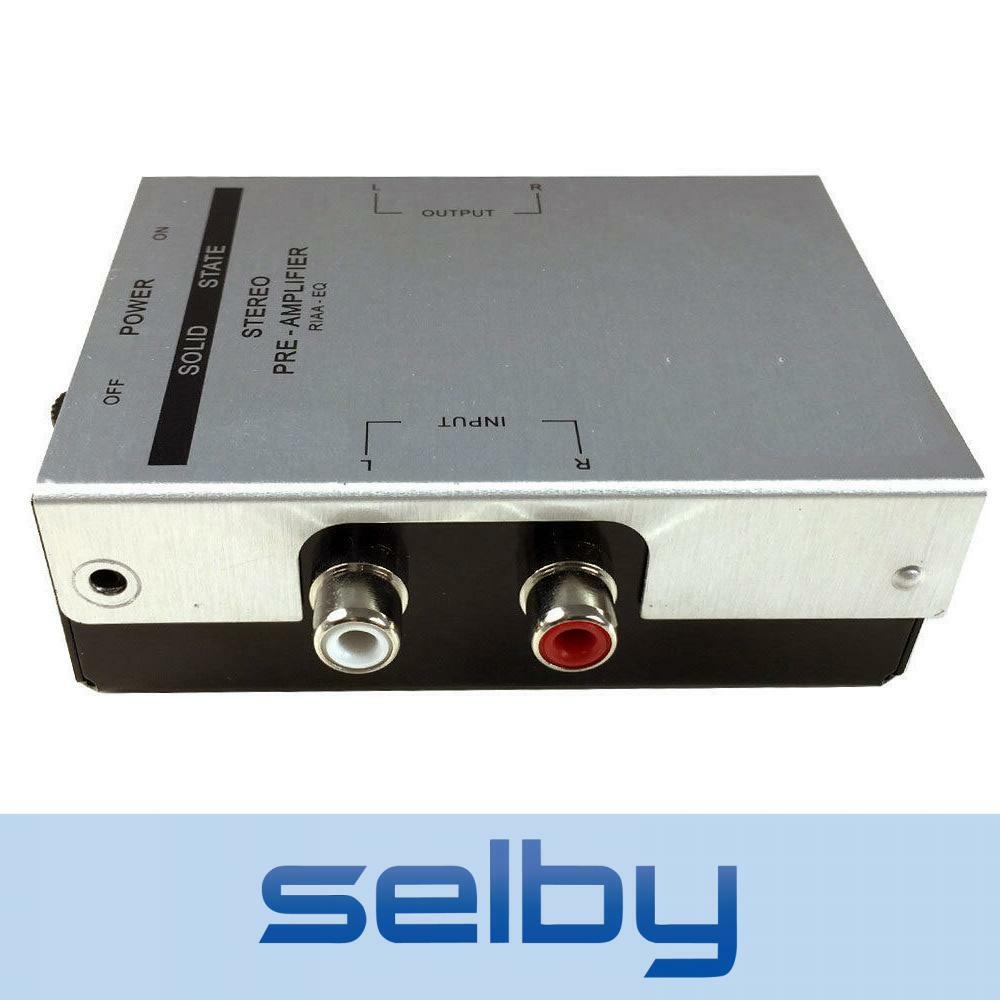 RAXX Inline Stereo Phono Preamp 9V Battery Operated for Turntable ...