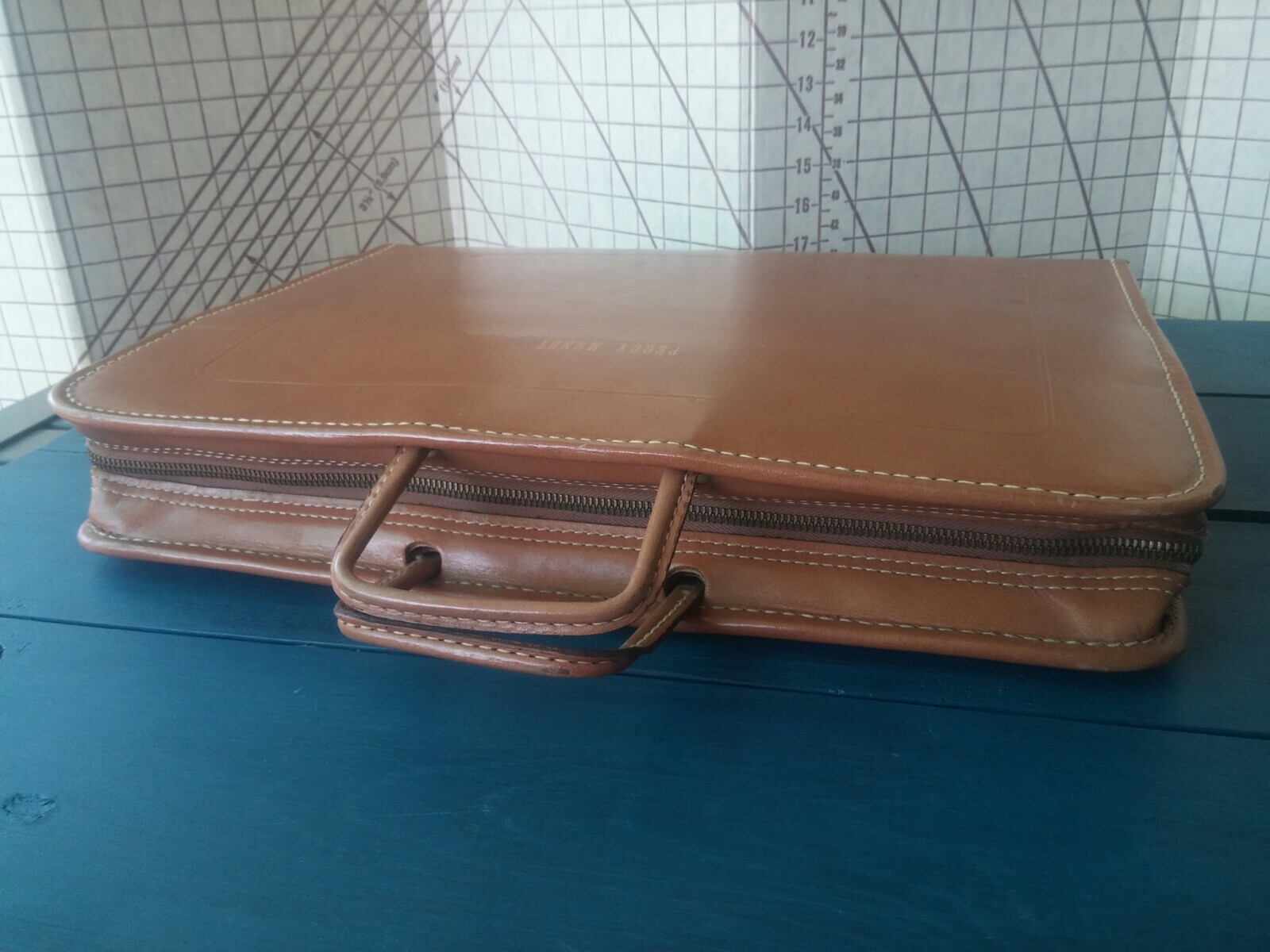 Vintage Leathercraft Top Grain Cowhide Briefcase Zipp… - Gem