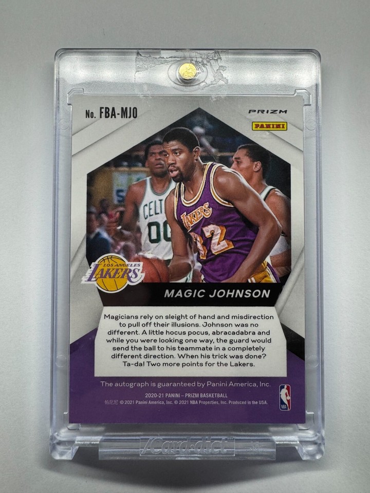 2020-21 Panini Prizm Magic Johnson Fast Break Silver Prizm Auto #FBA ...