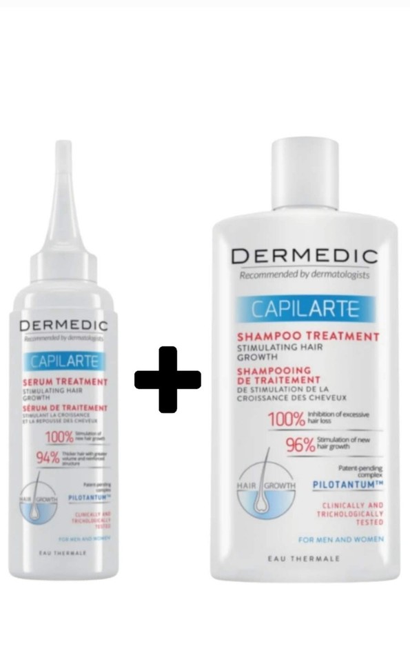 Dermedic Capilarte Serum 150ml + Shampoo 300ml hair growth stimulating ...