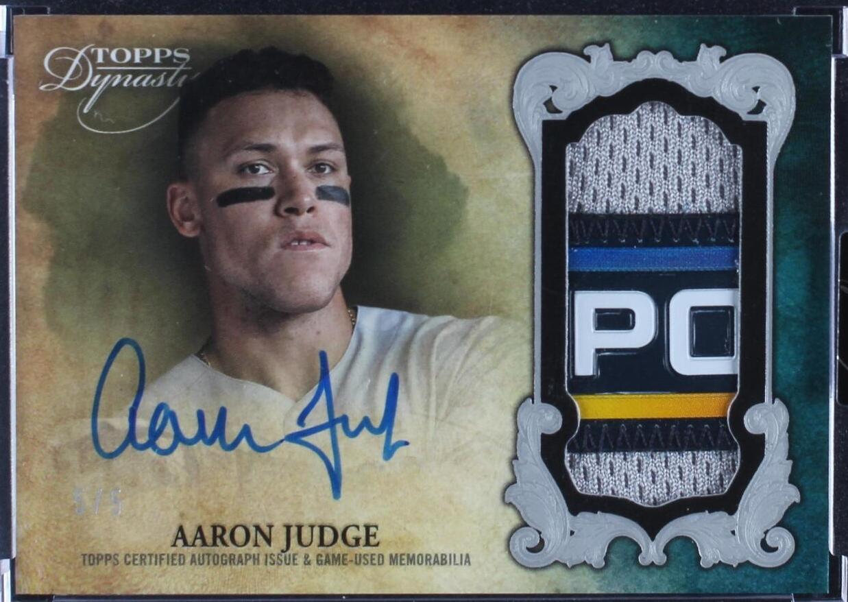 2021 Topps Dynasty - Autograph Patches Aaron Judge #DAP-AJ5 Silver /5 ...