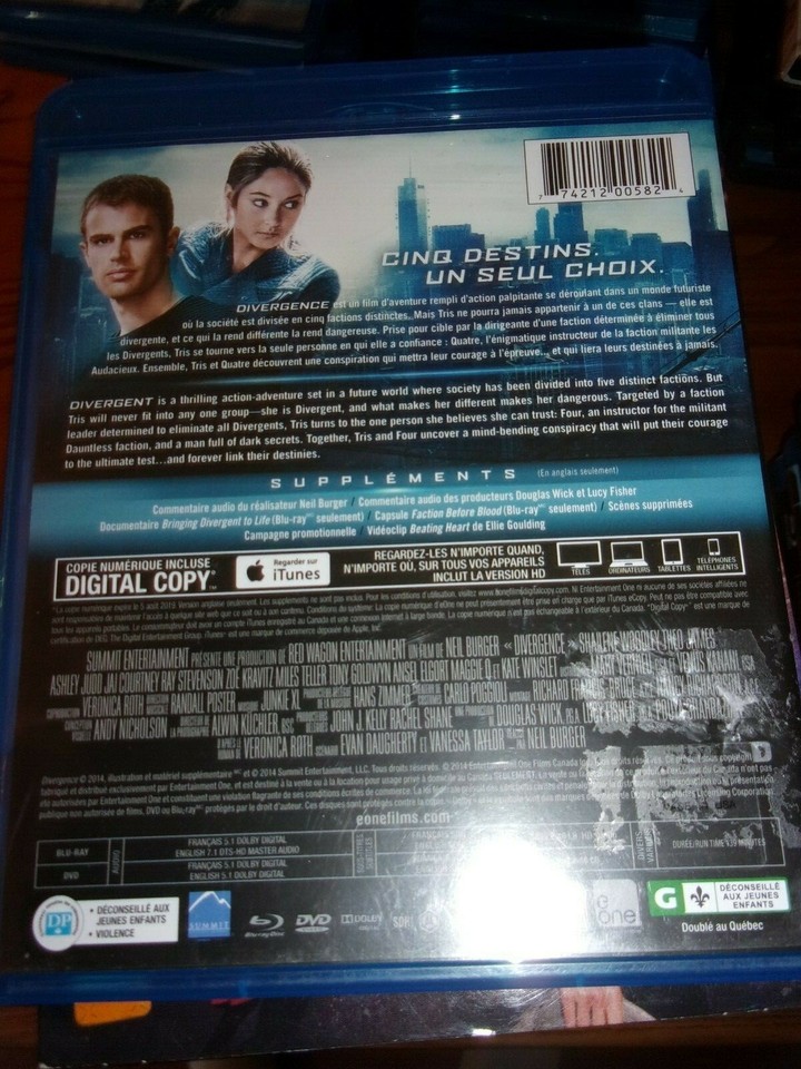 DIVERGENCE - BLU-RAY + DVD - VERY GOOD CONDITION!! | eBay