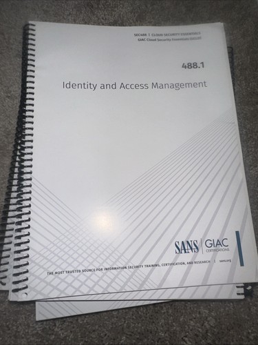 SANS SEC488 Cloud Security Essentials 2023 (6 Books) GCLD Books | eBay