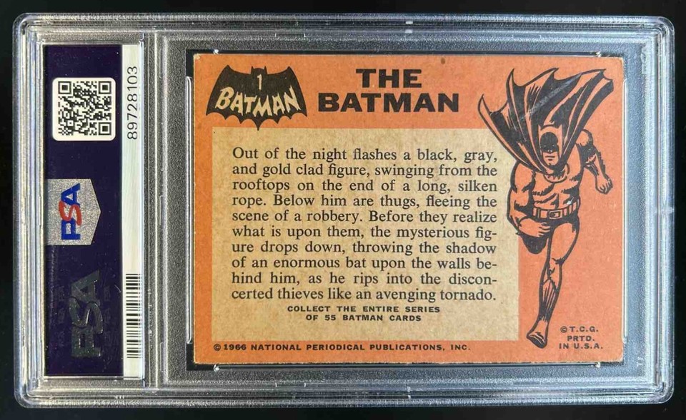 1966 Topps Batman (Black Bat Logo) The #1 PSA 3 | eBay