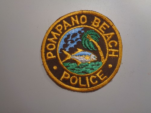 Vintage Pompano Beach Florida Police Shoulder Patch Embroidered ...