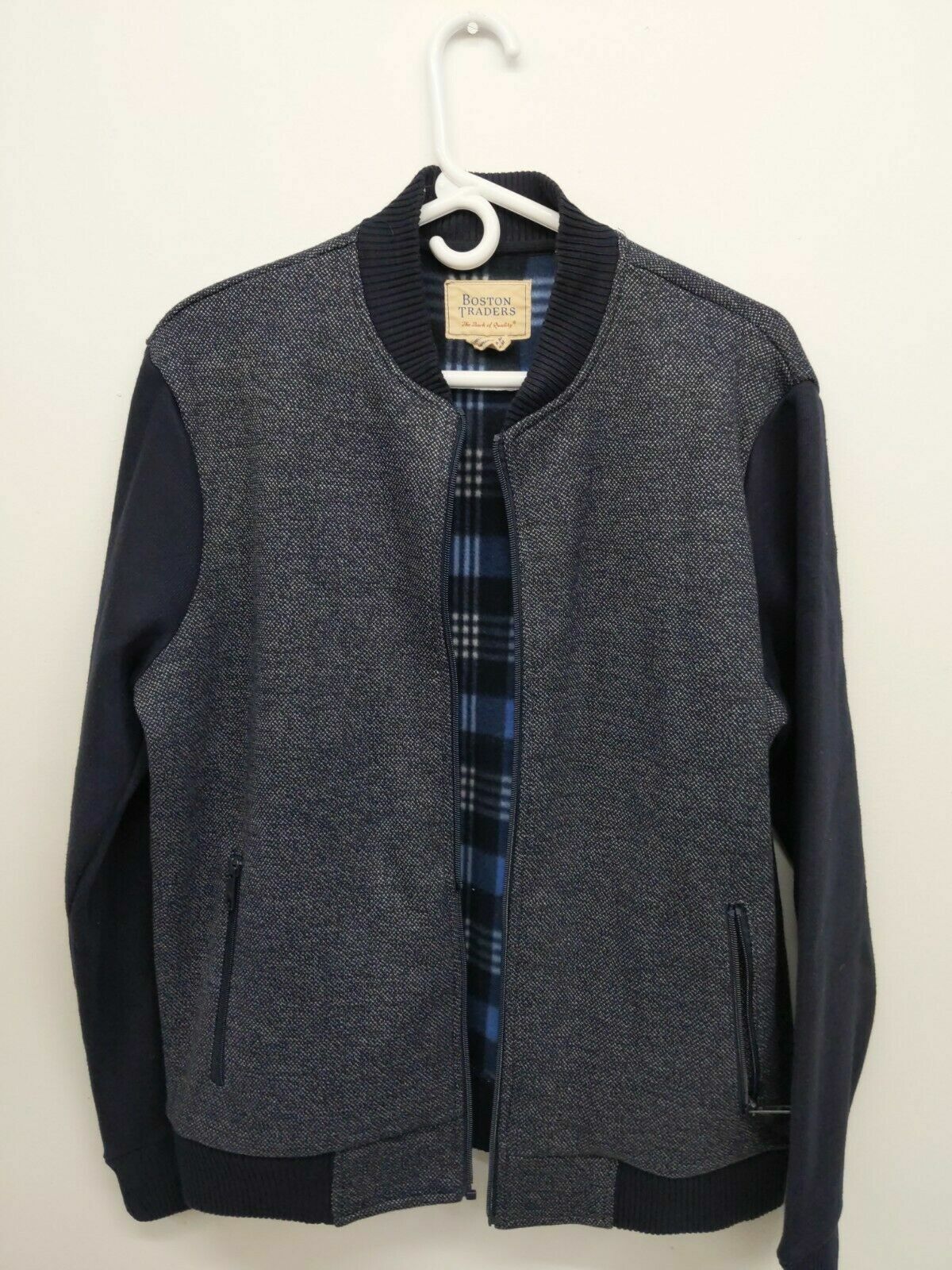 Boston Traders Men's Fleece Lined Full Zip Bomber Jacket G31 | eBay