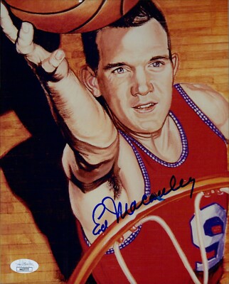 Ed Macauley St. Louis Hawks Signed 8x10 Glossy Photo JSA Authenticated ...