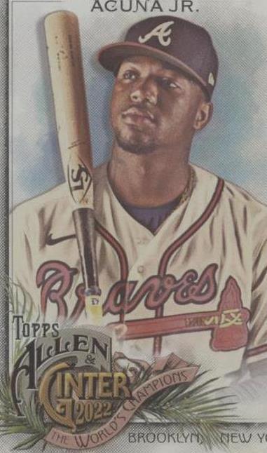2022 Topps Allen & Ginter - Ronald Acuña Jr. #14 Silver Portrait for ...