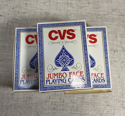 CVS Playing Cards 5 Decks Jumbo Face Sealed New Vintage | eBay
