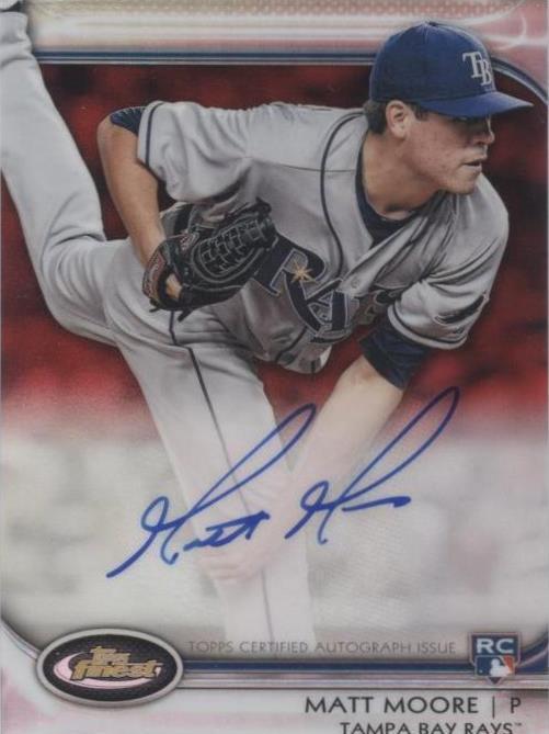 2012 Topps Finest - Autographed Rookies Matt Moore #AR-MM Red Refractor ...