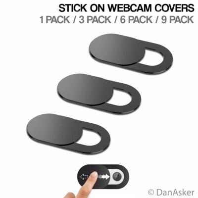 Stick On Webcam Covers Thin 0.7mm Camera Sticker Slider Laptop Mobile ...