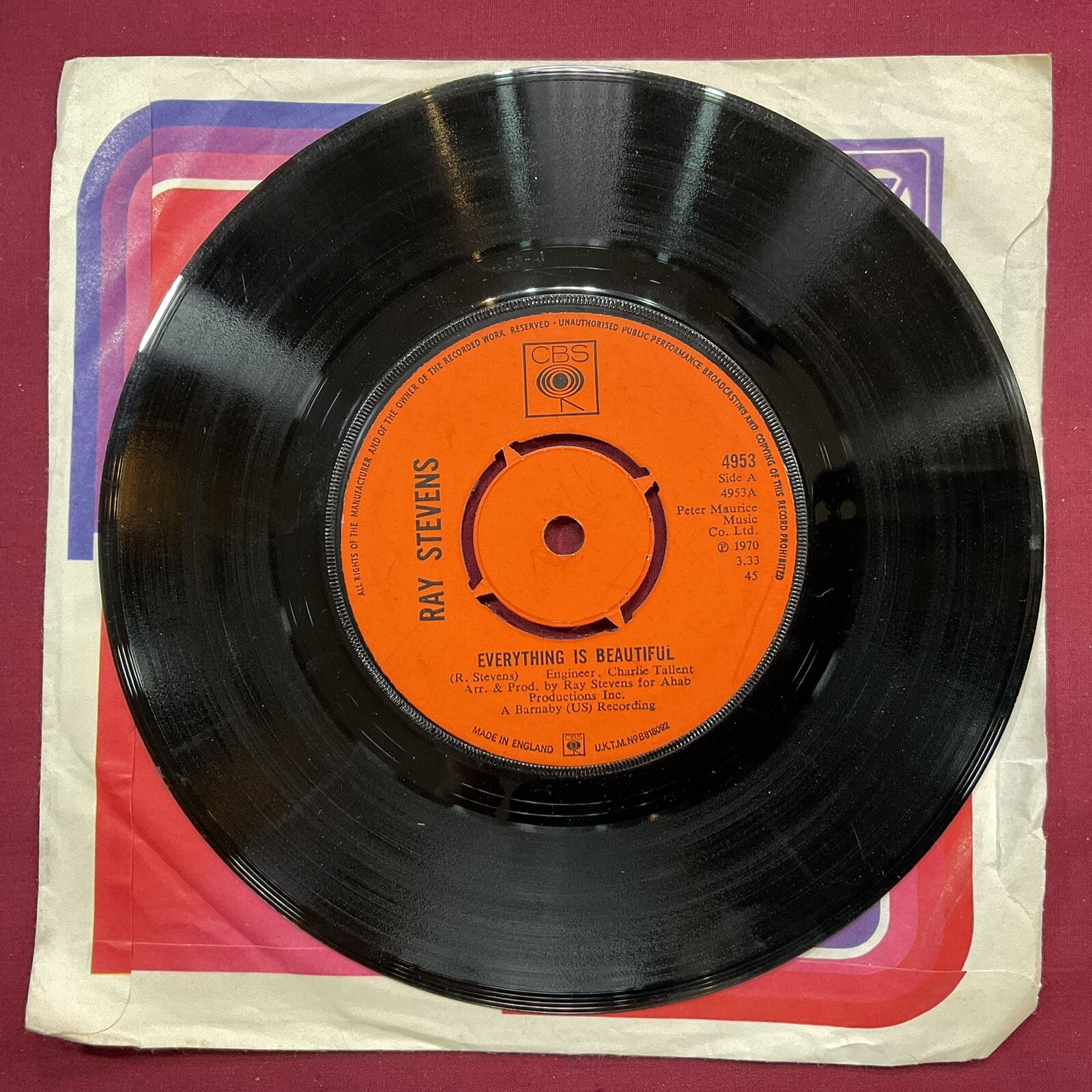 Ray Stevens, Everything is Beautiful, 7” Single Record | eBay UK