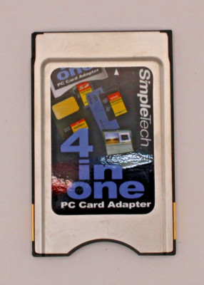 SimpleTech PCMCIA 4-in-One Adapter PC Card SD MMC SM MS SmartMedia ...