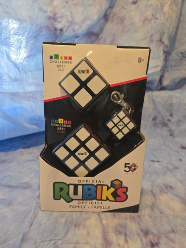 Official Rubik's Cube Family Pack Of 3 Original, Keychain & 2x2 (2024 ...