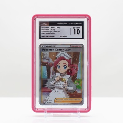 Pokemon Pokemon Center Lady Holo #185/185 Vivid Voltage 2020 - CGC 10 ...