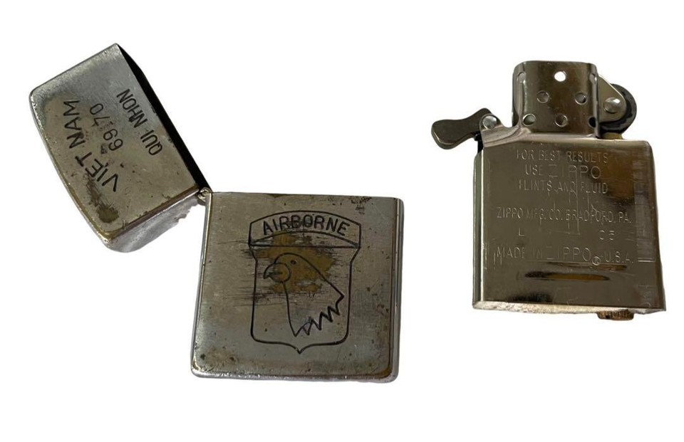 US Army Vietnam War 101st Airborne Troop ZIPPO Zippo Oil 1969 Rare Item ...