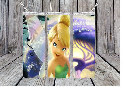Handmade Tinker Bell Inspired 20oz Insulated Tumbler With Slide Lock ...