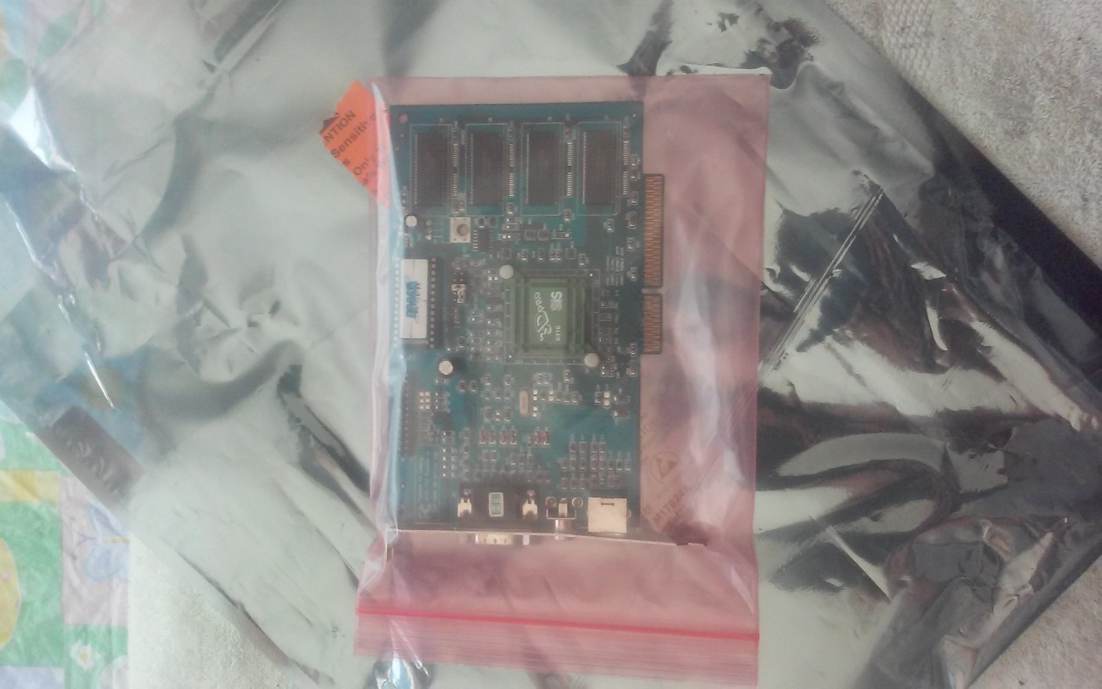 SiS 6316 GPU 3D Pro Video Board 4MB DRAM Vintage VGA Rca AGP 3.3V Graph ...