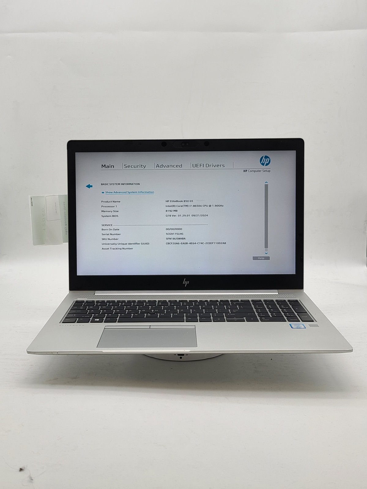 HP Elitebook 850 G5 15.6 i7-8650U 1.9Ghz 8GB 256GB M.2 Win 11 Pro | eBay