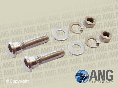 MORRIS MINOR 1000 '56-'71 CHROME PLATED BUMPER MOUNTING BOLTS (x2 ...