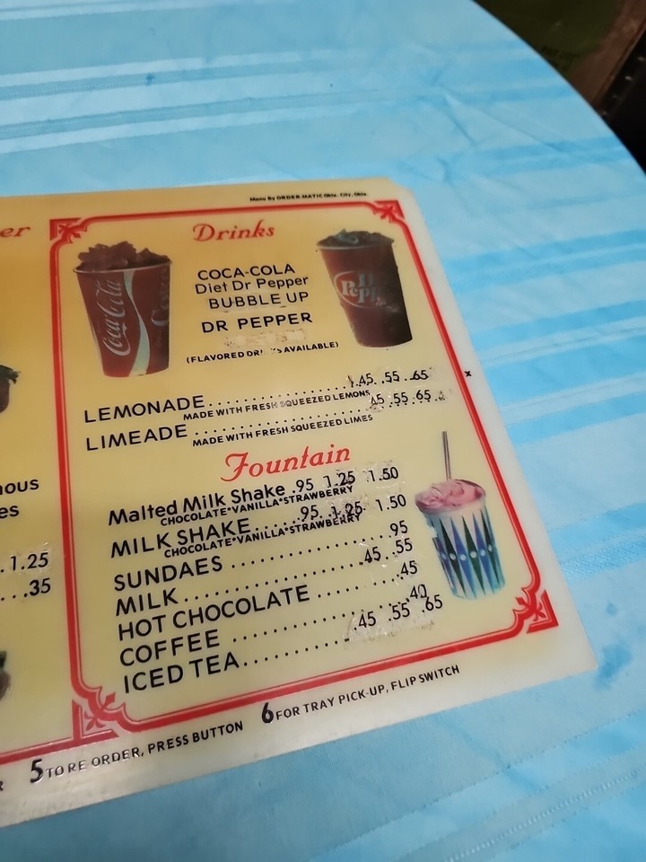 Vintage Taylor's Steakbuger Drive Inn Nostalgic Retro Diner Menu Board ...