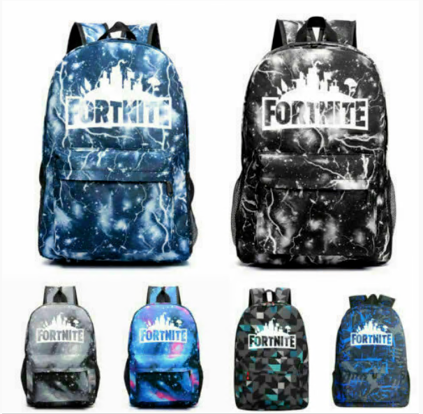 20L Galaxy Fortnite School Bag Backpack Battle Royale Rucksack Boys ...