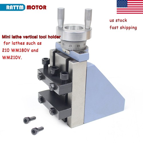 【US】Mini Lathe Milling Vertical Slide Tool Holder for CD210 WM180V and ...