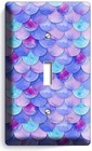 FISH SCALES PATTERN WATERCOLOR LIGHT SWITCH OUTLET WALL PLATE ROOM HOME ...