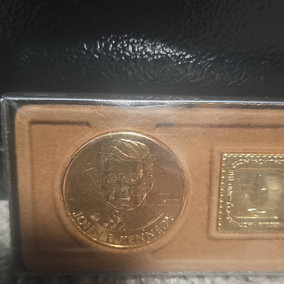 John F. Kennedy Gold Commemorative Medal and Coin Set Uncirculated | eBay
