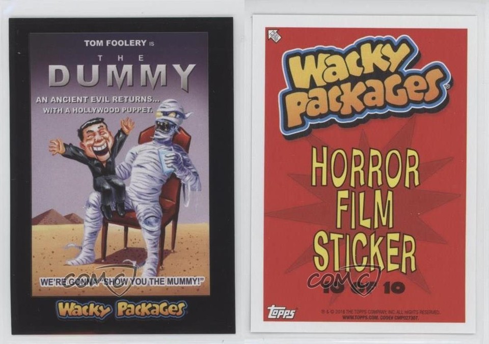 2018 Topps Wacky Packages Go to the Movies Horror Film Stickers Dummy ...