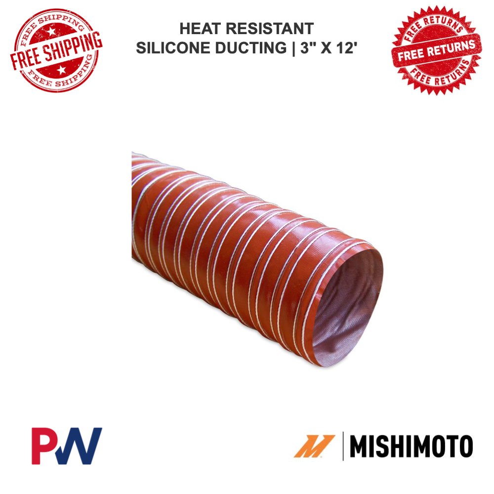 Mishimoto Universal 3 inch x 12 feet Heat Resistant Silicone Ducting # ...