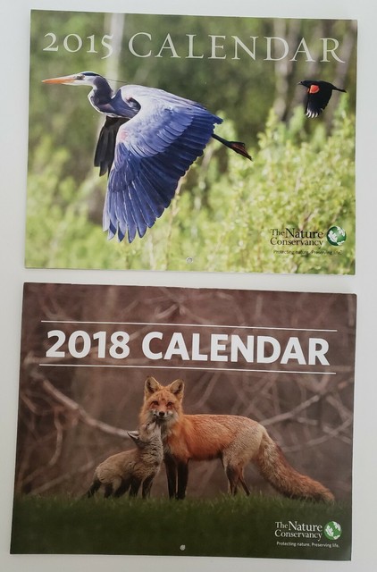 Two "The Nature Conservancy" Calendars, 2015, 2018, Unused | eBay