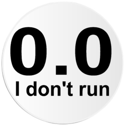0.0 I Don't Run - 10 Pack Circle Stickers 3 Inch - Running Marathon 26. ...