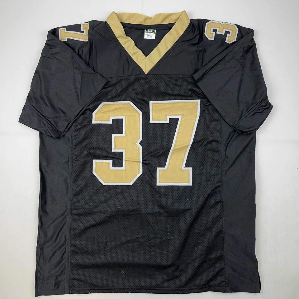 Facsimile Autographed Steve Gleason New Orleans Black Reprint Jersey ...