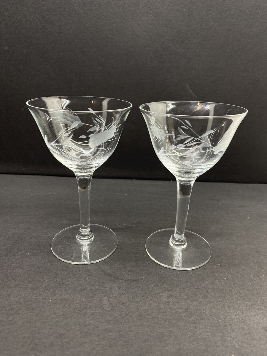 Vintage Etched Crystal Patterns 19th Century Crystal Wine