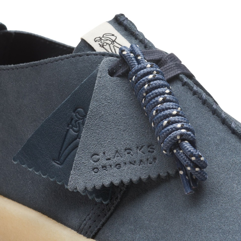 Clarks Originals Men's Desert Trek Cup Blue Suede 26166223 | eBay