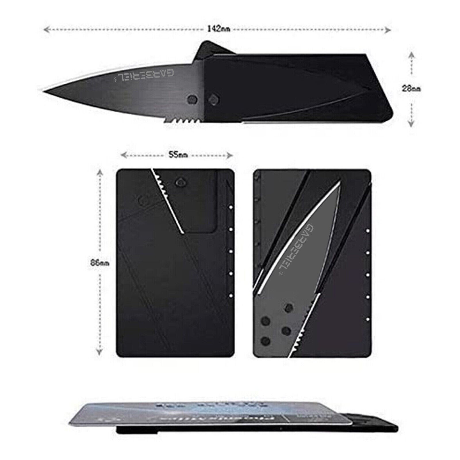Credit Card Folding knives Wallet Sharp Thin Knife with Ace of Spades ...