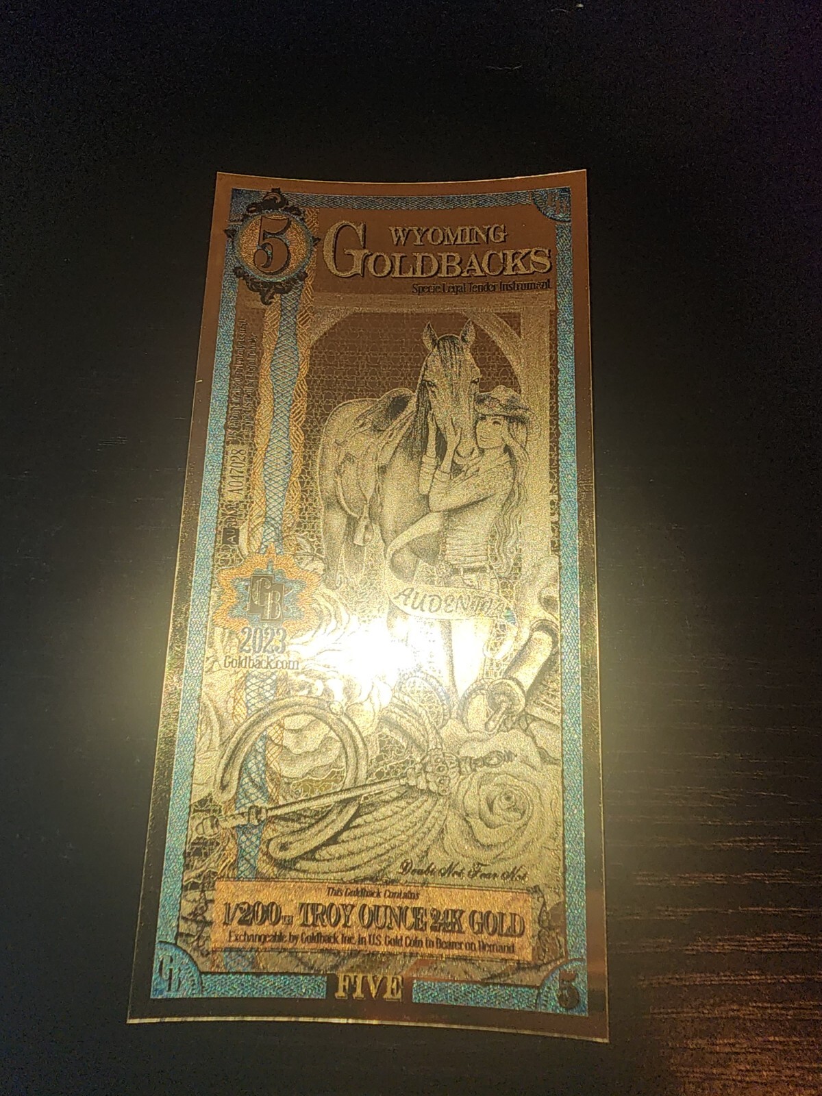 5 Wyoming Goldbacks 2024 1/200oz 24k Aurum Gold BRAND NEW! | eBay