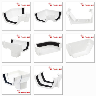 Polypipe 112mm Square Rainwater Gutter fittings in White | eBay UK