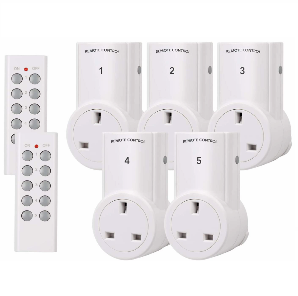 1-5 PACK Wireless Remote Control Sockets Smart UK Main Plug Outlet ...