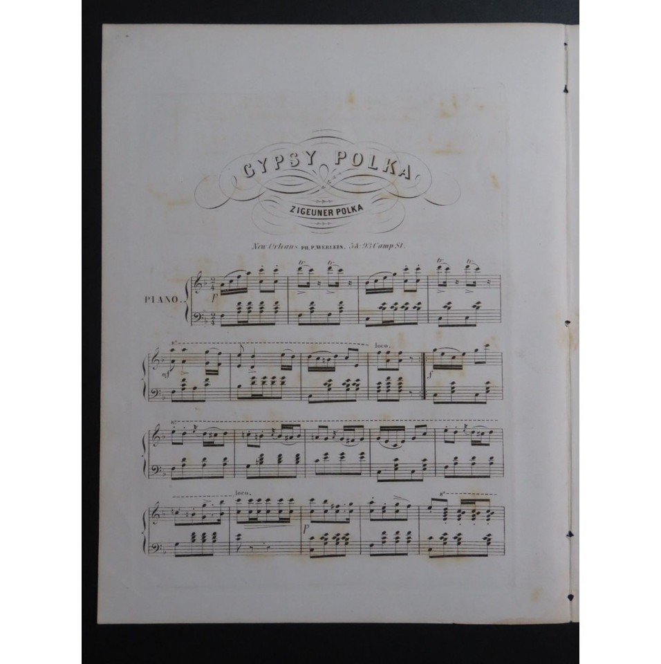 Gypsy Polka ZIGEUNER Polka Piano 19th Century | eBay