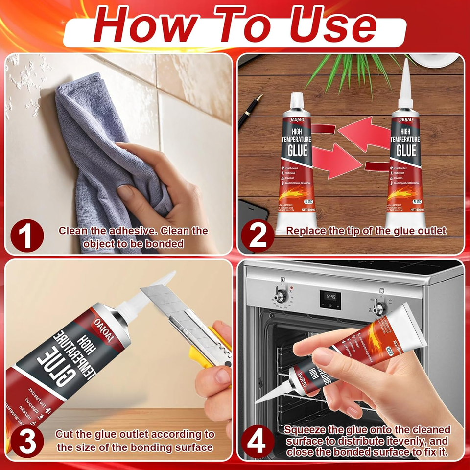 High Temp Silicone Sealant, Heat Resistant Glue High Temperature ...