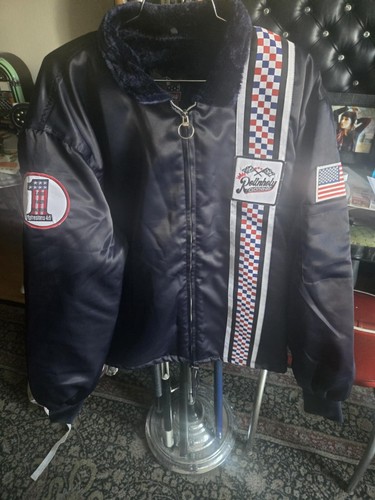 vintage style racing jacket Jesus,checker,punk,nascar motorcycle,rock ...