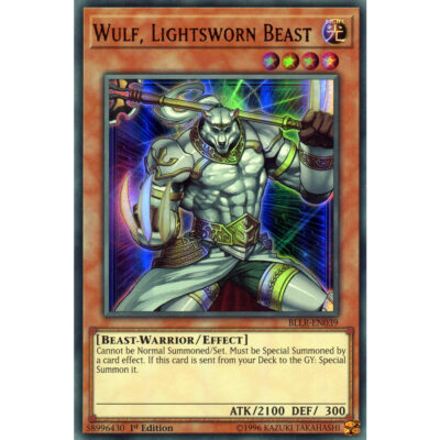 Wulf, Lightsworn Beast BLLR-EN039 Yu-Gi-Oh! Card Ultra Rare 1st Edition ...