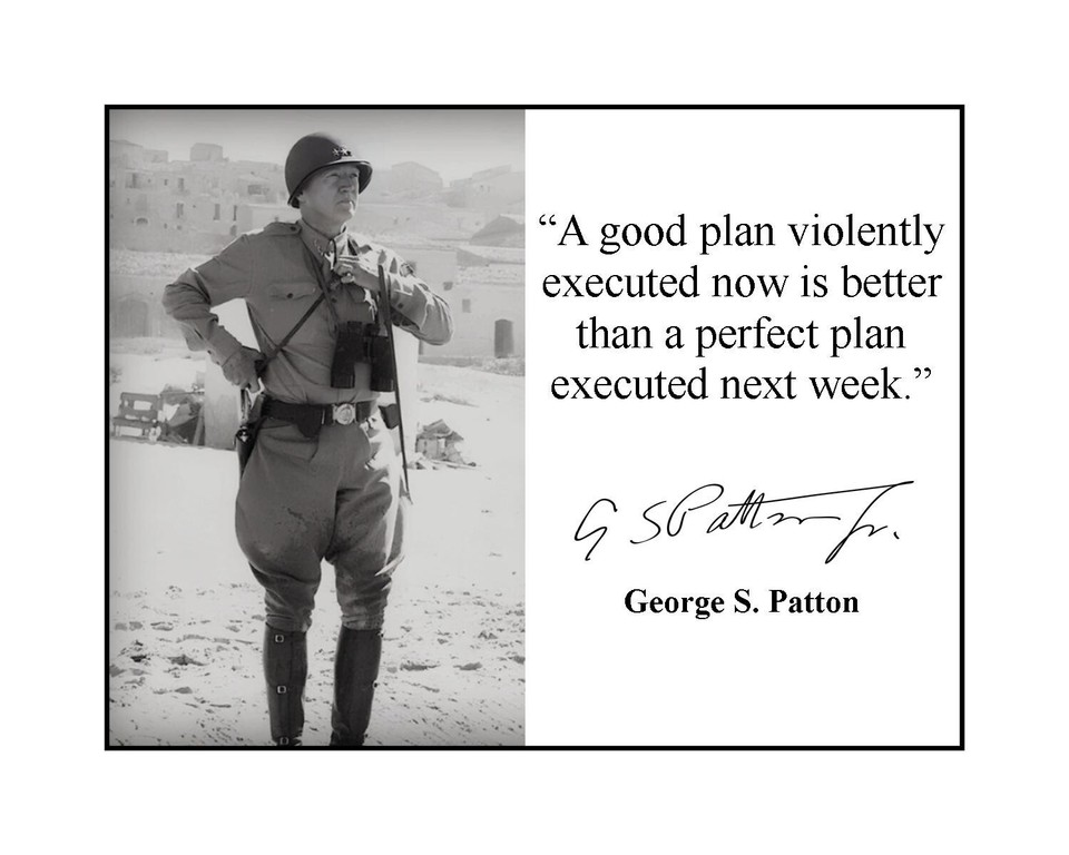 George S. Patton 8x10 Signed photo print A Good Plan Quote WWII general ...