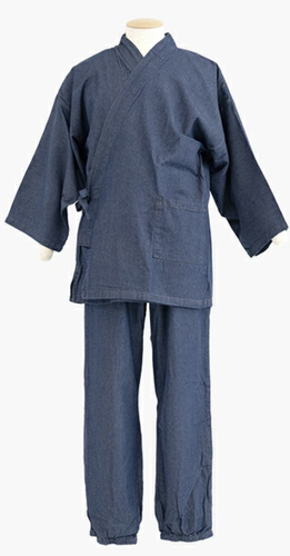 Japanese Denim SAMUE Men's Traditional Work Wear Kimono Set Indigo from ...