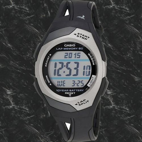 Casio STR-300C-1 Ladies PaceMaker Watch 60 Data Sets 2 Time Zones Lap ...