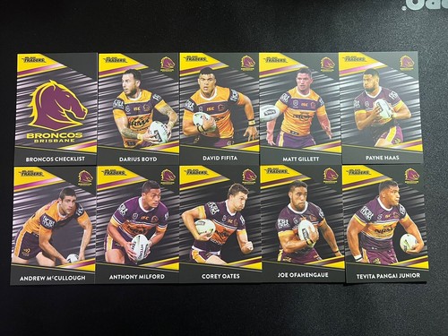 2020 NRL Traders Platinum Parallel Team Set – Brisbane Broncos | 10 ...