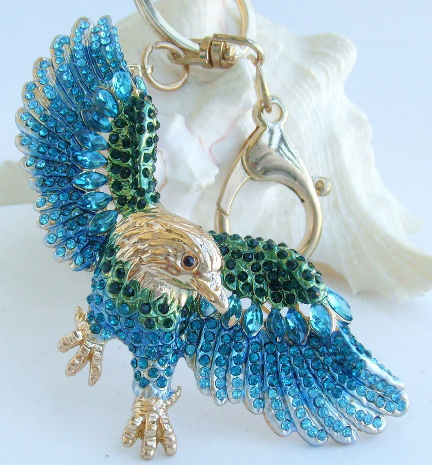 Unique Bird Eagle Keychain Pendant Rhinestone Crystal KP04717 | eBay